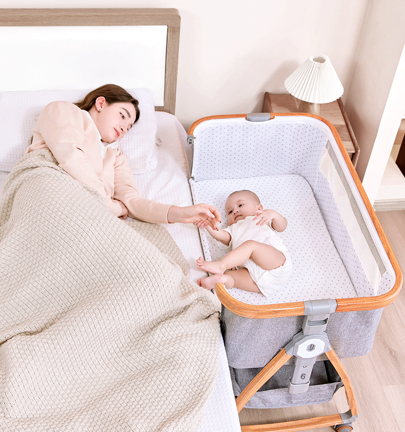 High-quality crib, foldable portable cradle bed, multi-functional ...