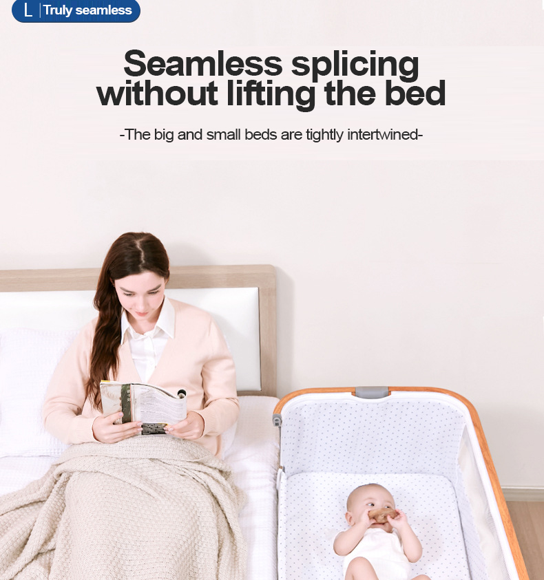 High-quality crib, foldable portable cradle bed, multi-functional ...