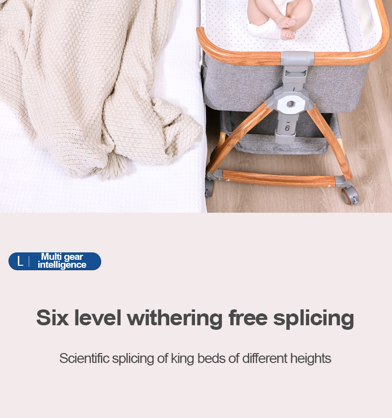 High-quality crib, foldable portable cradle bed, multi-functional ...