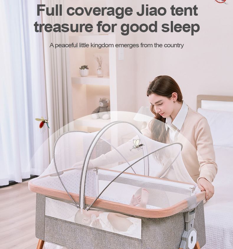 High-quality crib, foldable portable cradle bed, multi-functional ...