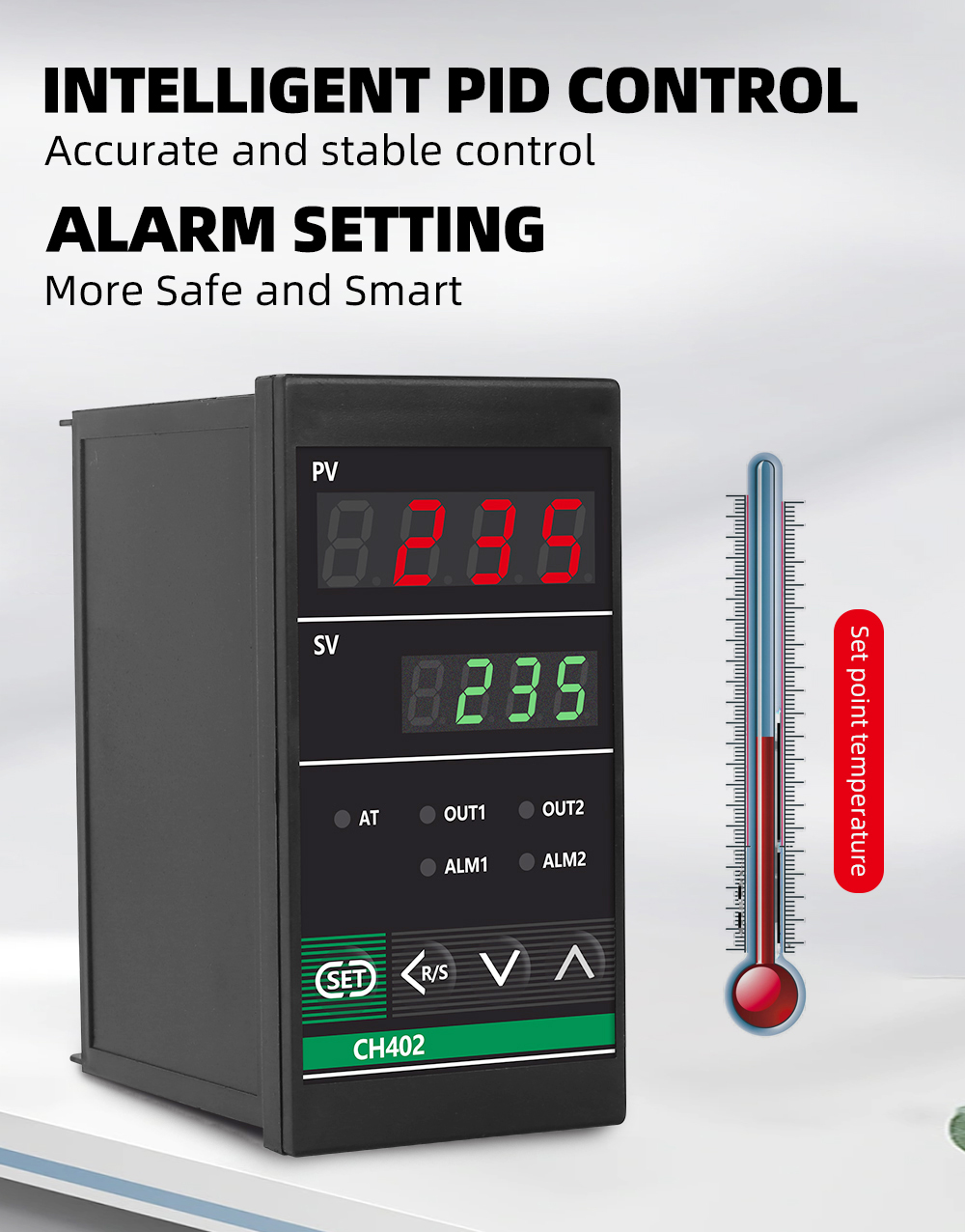 TAXNELE Thermostat Digital Temperature PID Controller CH102 CH402 CH702 CH902 SSR Relay output ...