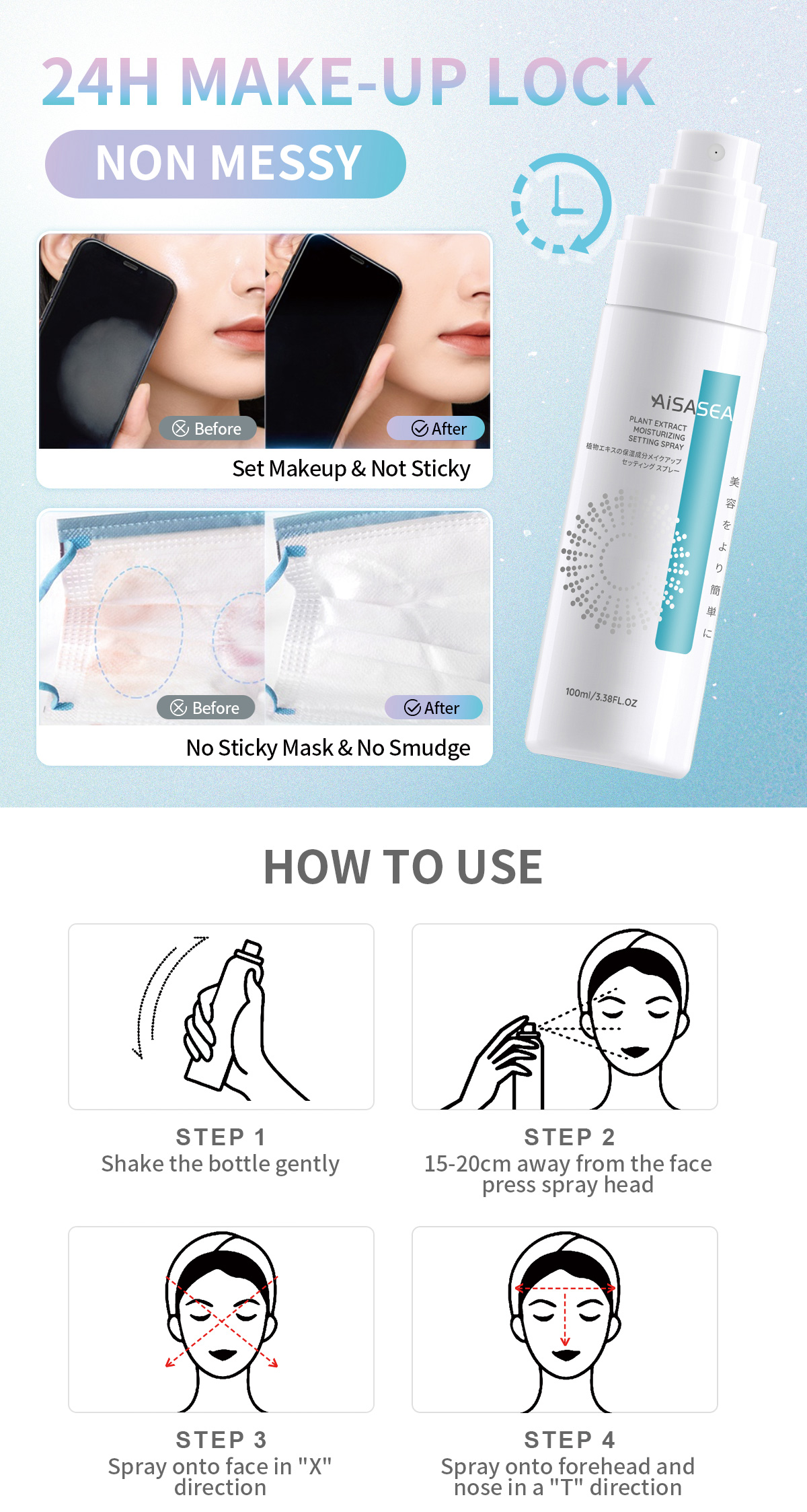 [NEW!] AISASEA Makeup Setting Spray Oil Control Long Lasting make up ...