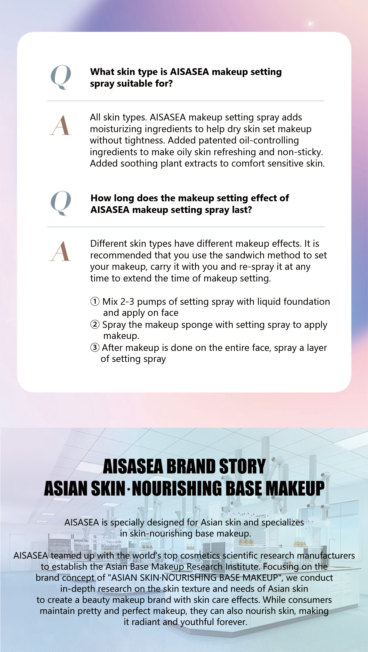 [NEW!] AISASEA Makeup Setting Spray Oil Control Long Lasting make up ...