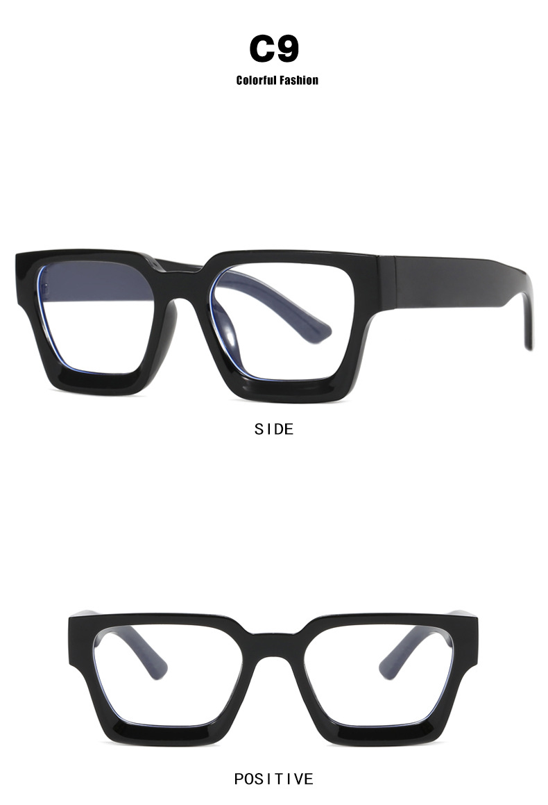 Classic Retro Square Glasses - Thick Frame Unisex Eyewear Trendy ...