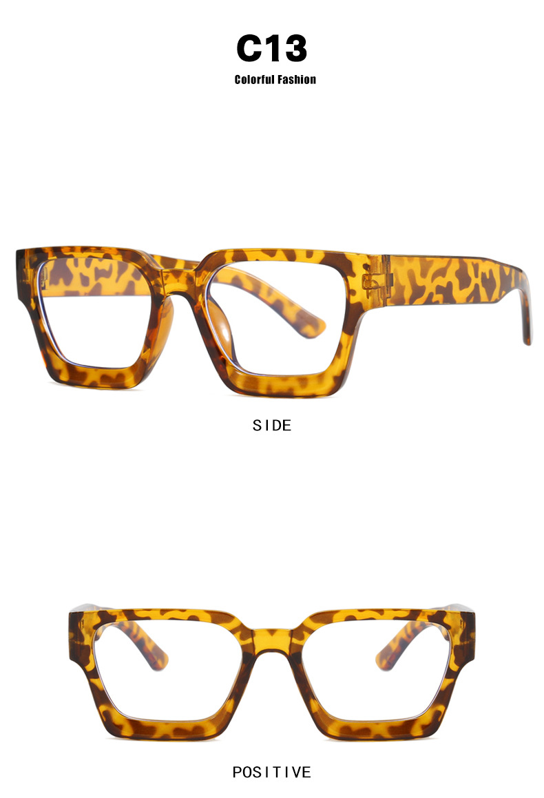 Classic Retro Square Glasses - Thick Frame Unisex Eyewear Trendy ...