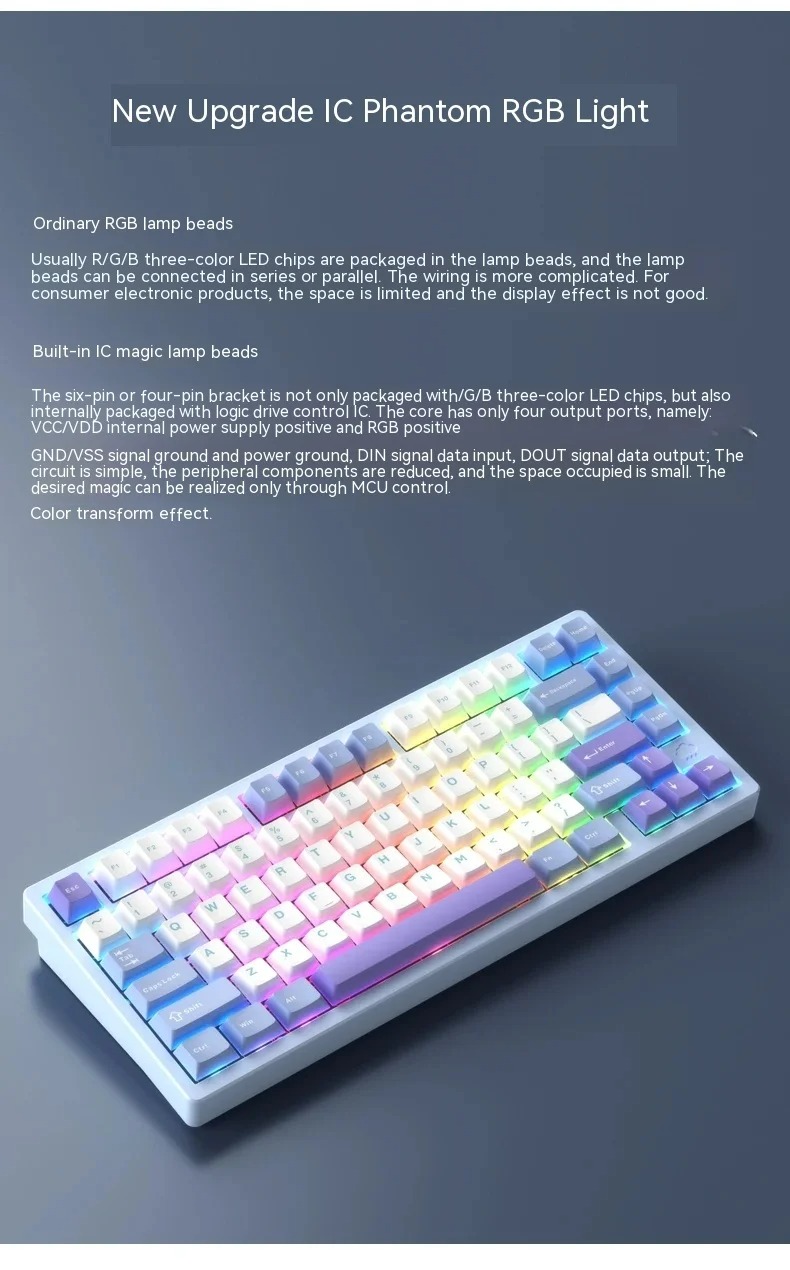 Wob Rainy75 Keyboard Tri Mode Customized Mechanical Keyboard Wireless ...