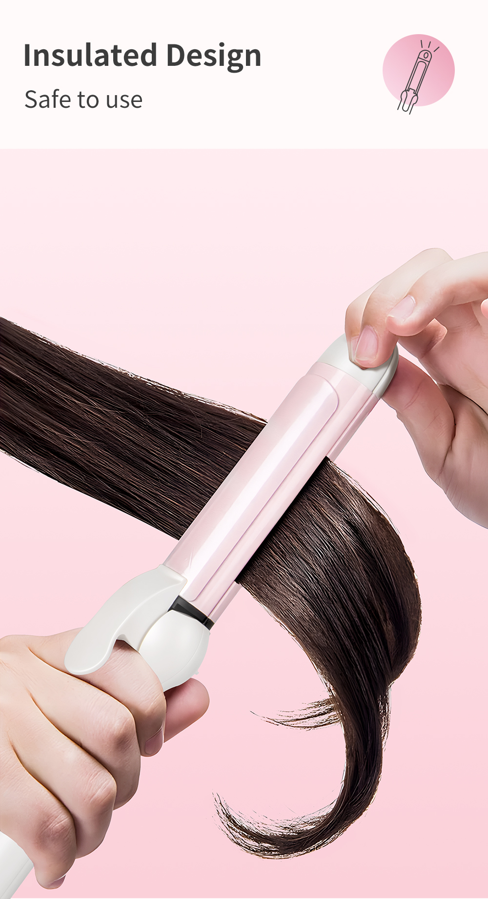Simplus Hair Curler and Straightener 2 in 1 Professional Flat Iron, 4 ...