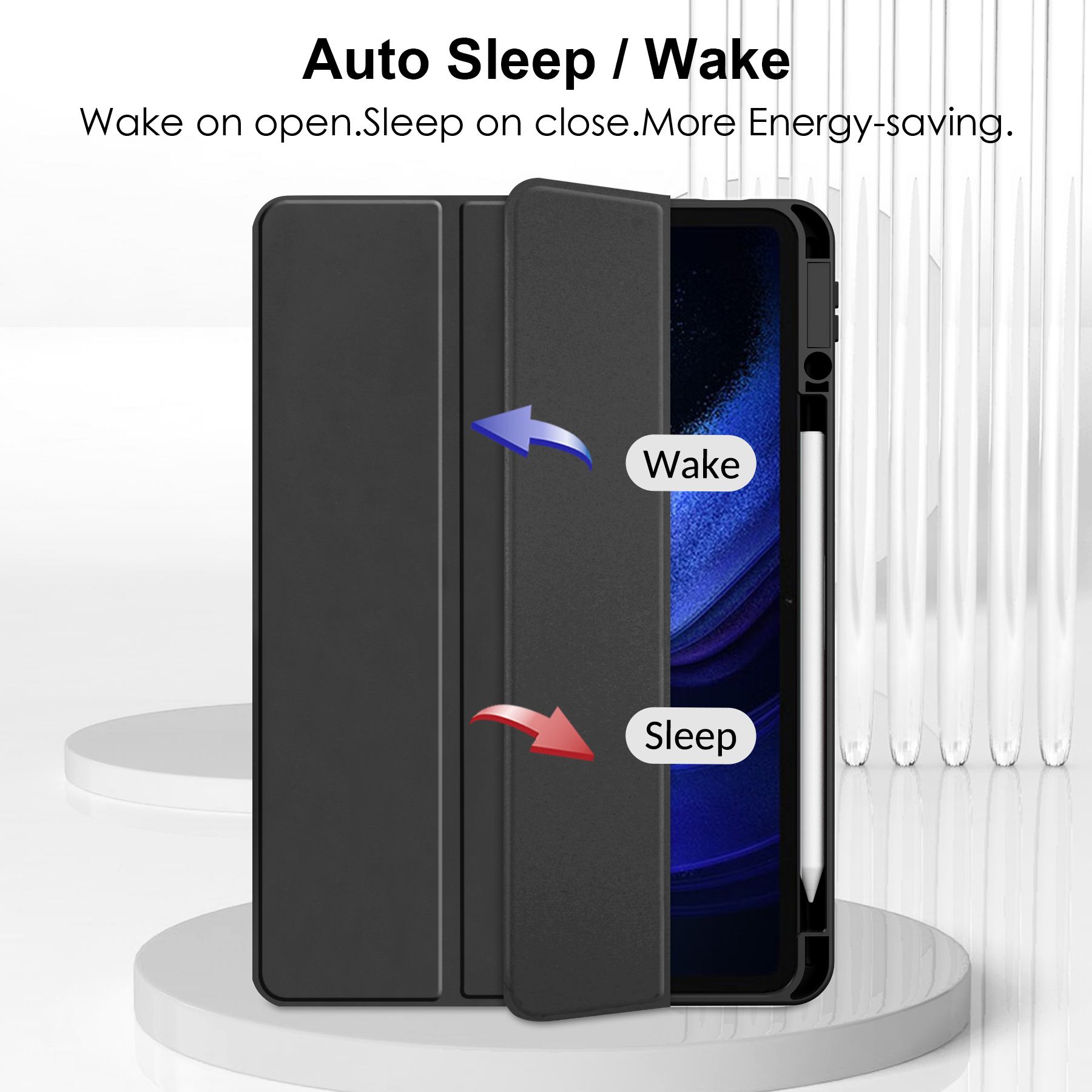 Tablet Leather Cover with Pencil Holder for Xiaomi Pad 7/7 Pro 11.2 ...