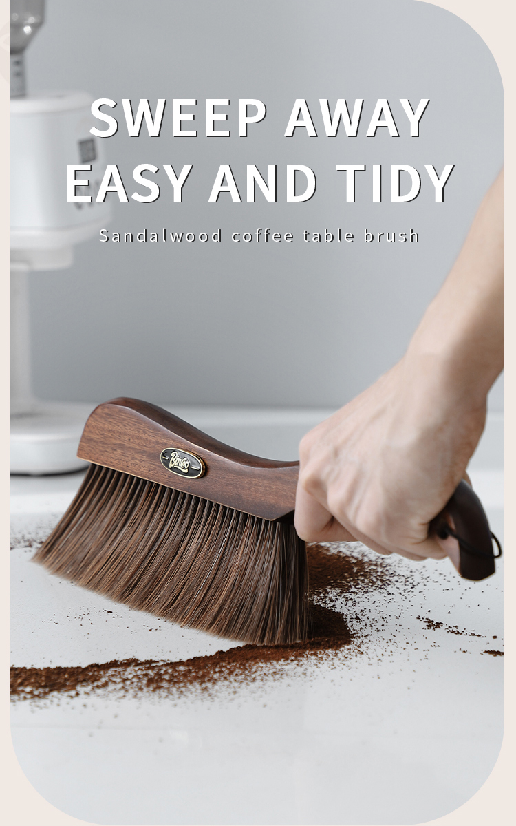 BINCOO Coffee Bar Tabletop Cleaning Brush Sandalwood Cleaning Coffee ...