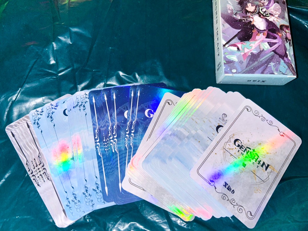 Genshin Impact Collectible Card Set 50pcs per box Cards 3 inch Furina ...