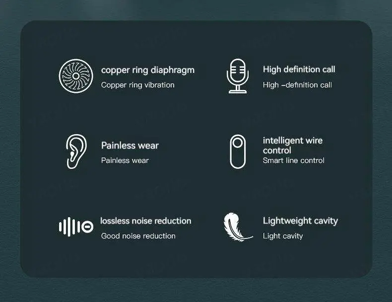 3.5MM AUX Type C Headsets Digital Chip 9D HIFI Wired Earbuds Heavy Bass ...