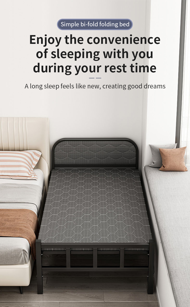 【Thickened Steel Pipe!】⚡Portable Folding Bed Double Deck Bed Person ...