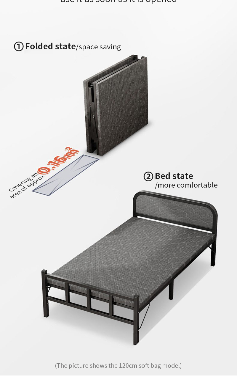 【Thickened Steel Pipe!】⚡Portable Folding Bed Double Deck Bed Person ...