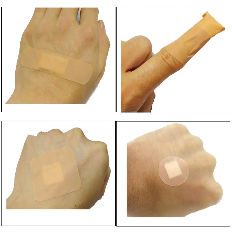 100pcs Wound Patches Band Aid 4 Sizes PE Waterproof Plaster Bandage ...