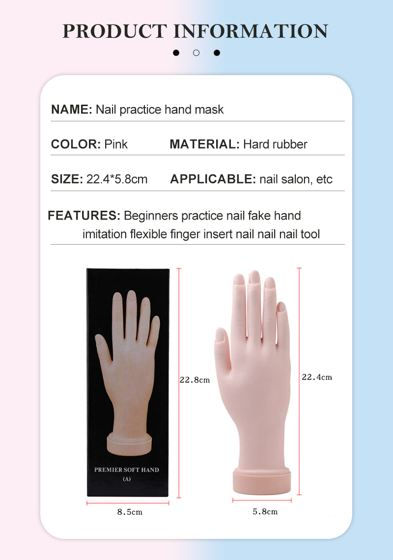 Nail Art Practice Fake Hand Manicure Tool Professional Nail Training ...
