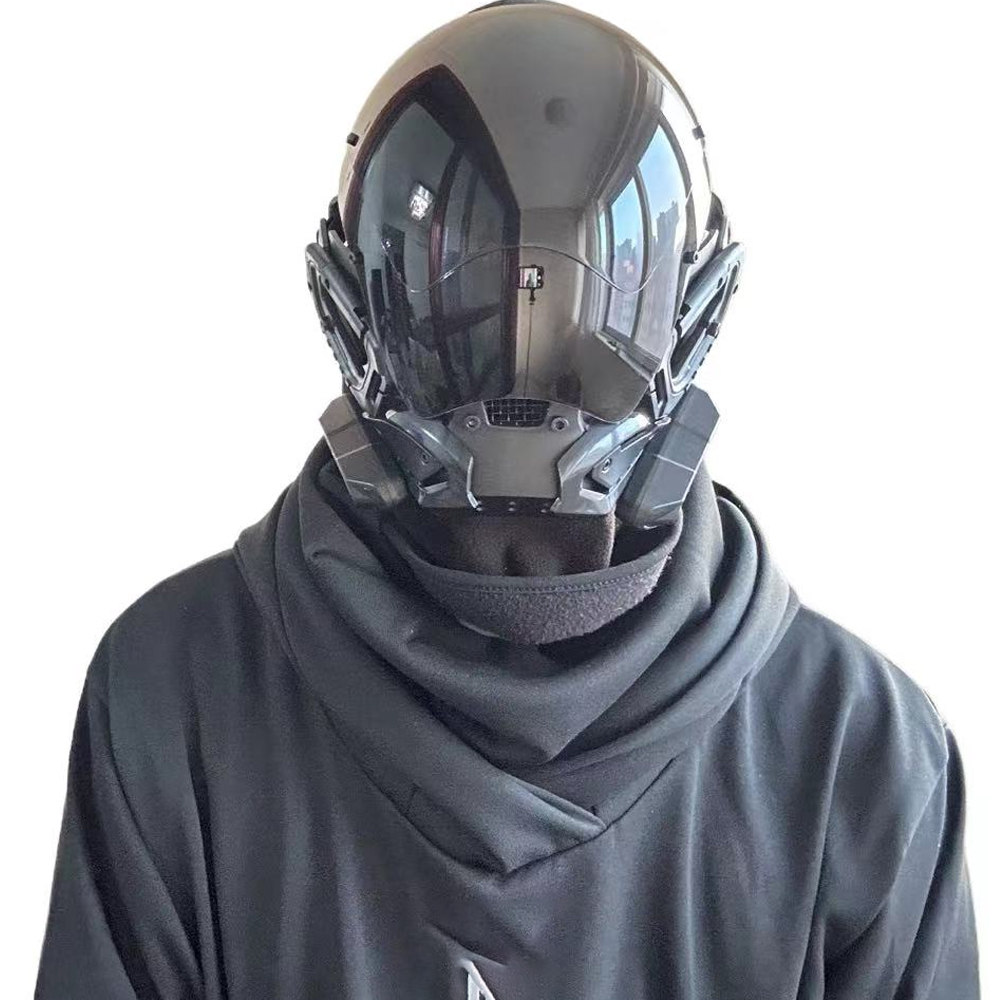 Cyberpunk Mask Gothic Cyber Mask for Men,Techwear mask, Halloween ...