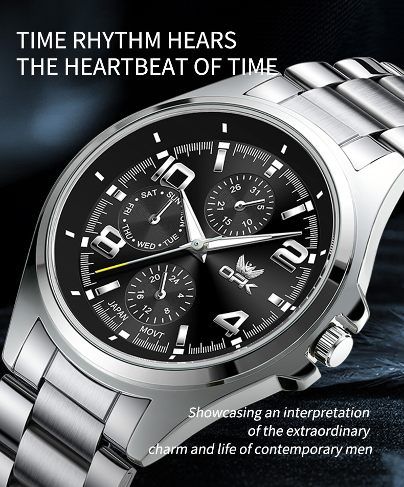 OPK Relo Business Watch For Men Waterproof Original Stainless Steel ...