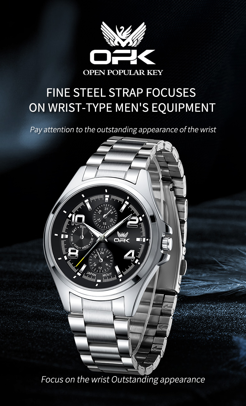 OPK Relo Business Watch For Men Waterproof Original Stainless Steel ...