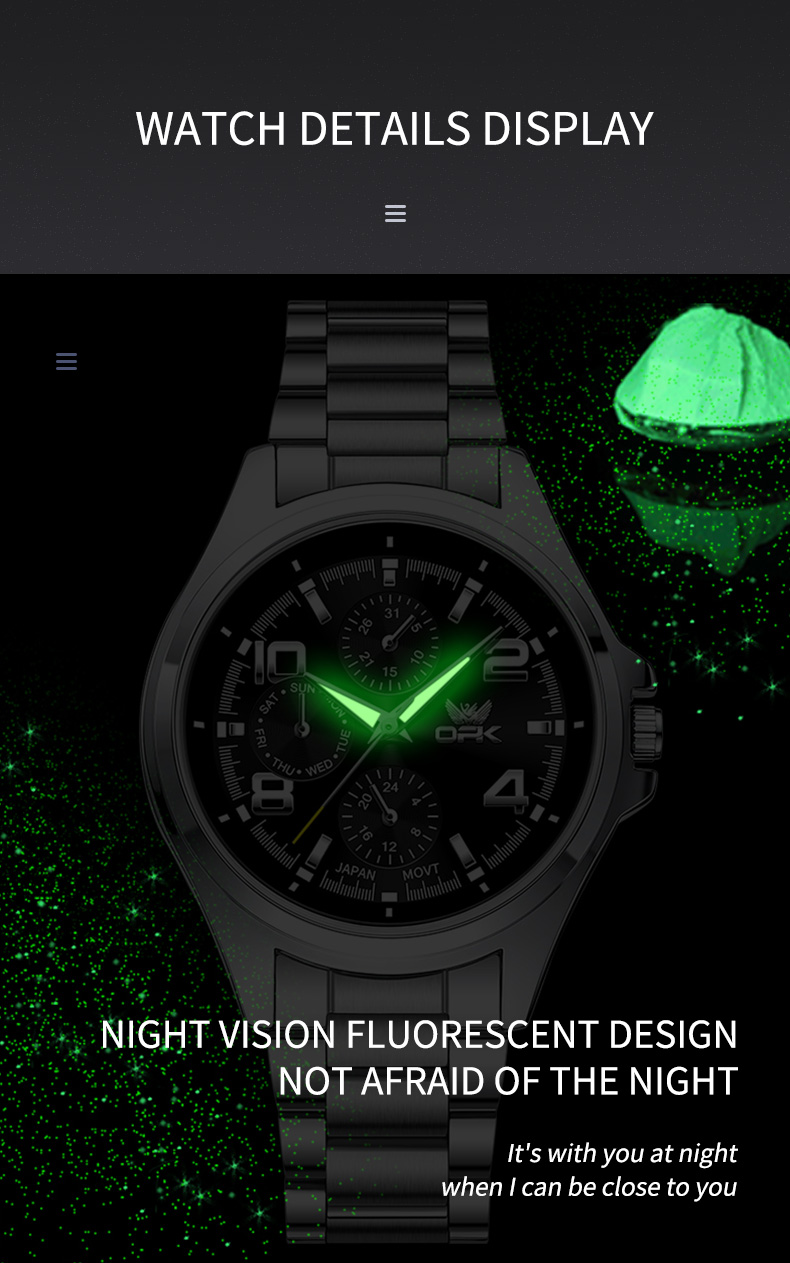 OPK Relo Business Watch For Men Waterproof Original Stainless Steel ...