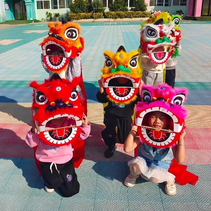 2 to 15 Years Old Lion Dance Children Little Lion Head Lion Dance ...