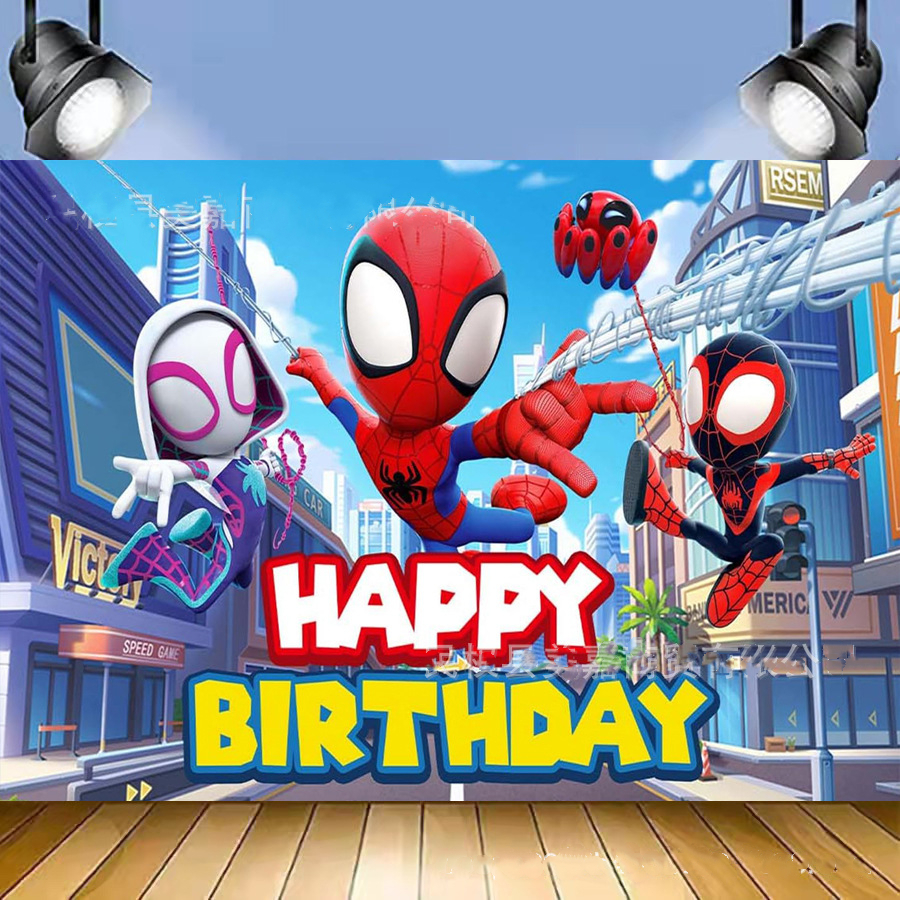 Marvel Spiderman Backdrop Party Decoration Spider Man Backgroud ...