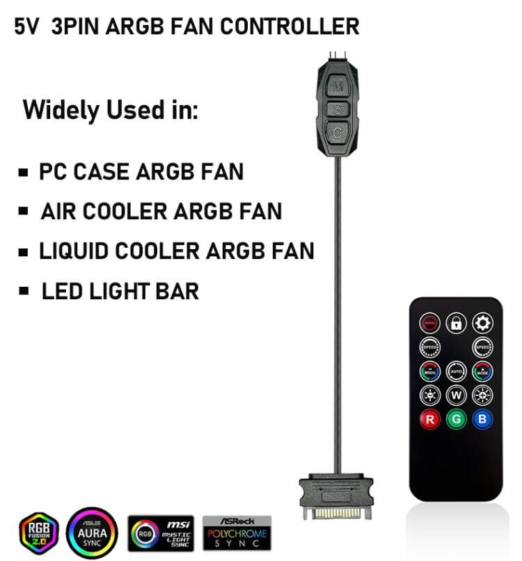 5v 3pin Argb Controller 3pin Case Fan Light With Rgb Wireless Sata