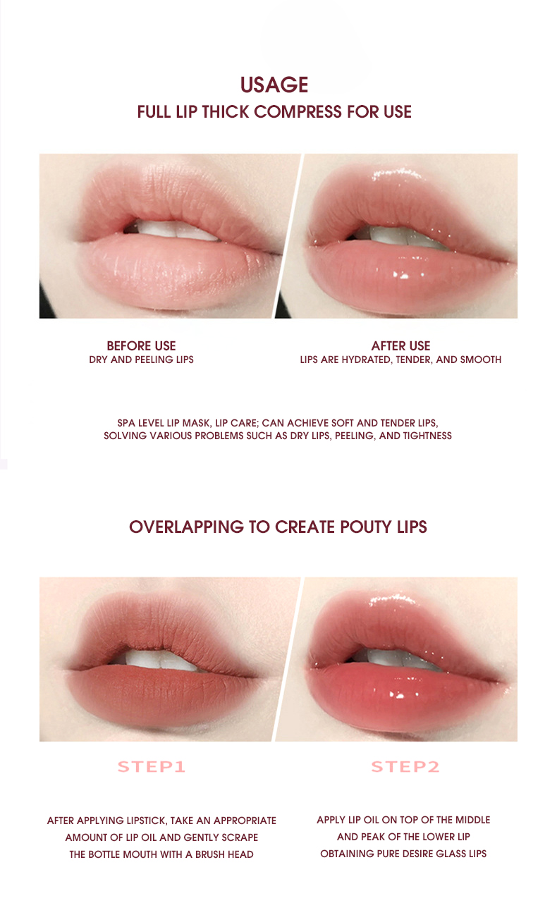 Light and plump lip gloss Dudu lip moisturizing gloss clear lipstick ...