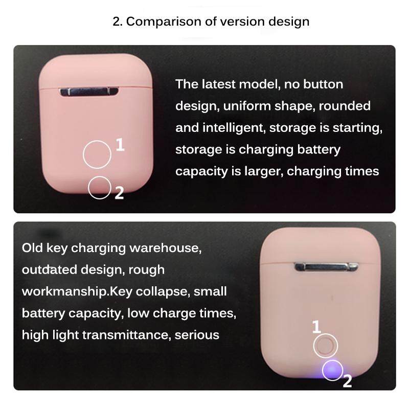 TWS i12 Macaron Multi-color Colors Matte Finish Wireless Earphone High ...
