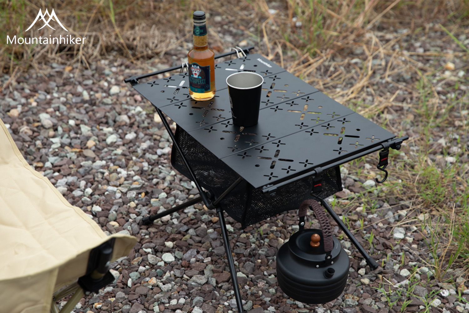 MOUNTAINHIKER Lightweight Tactical Table | with Mesh Bag and Hooks ...