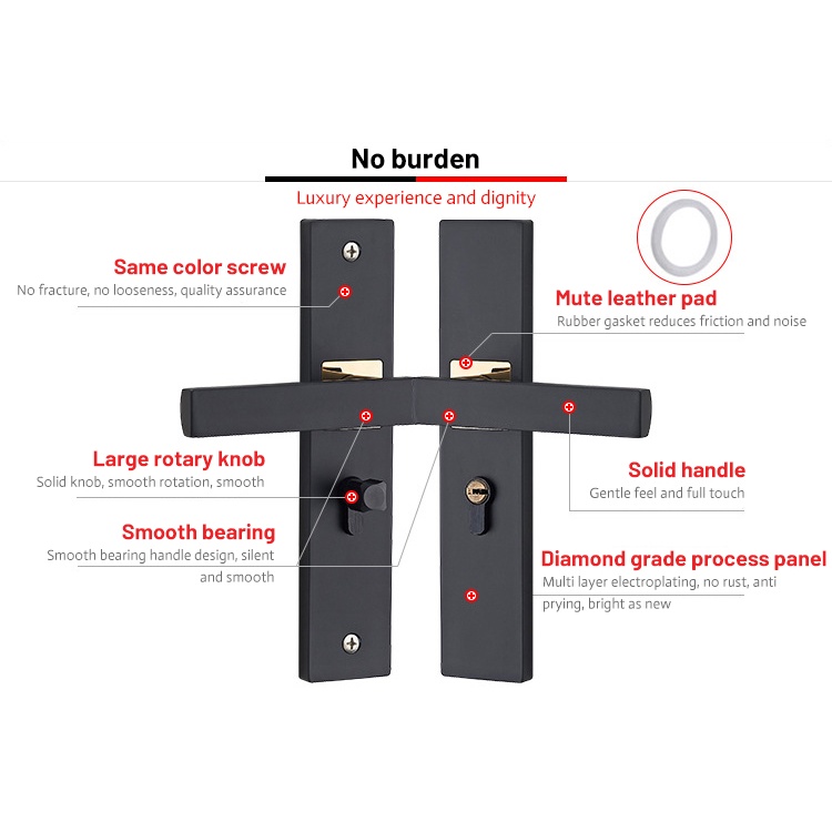 Door Lock With Key Master Door Bedroom Lock Double Wood Door Lock ...