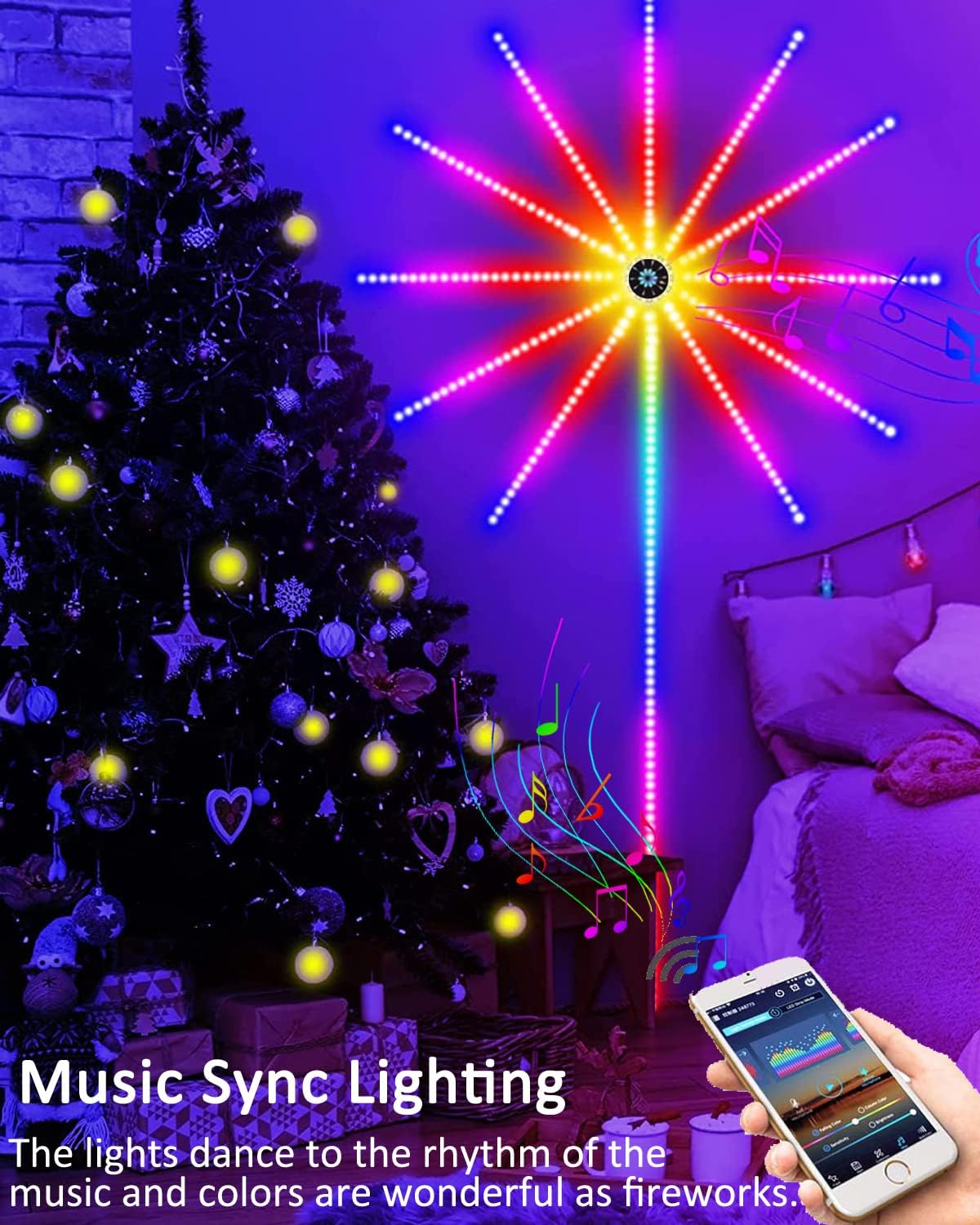 LED fireworks Fairy Lights Christmas lights outdoor waterproof ...