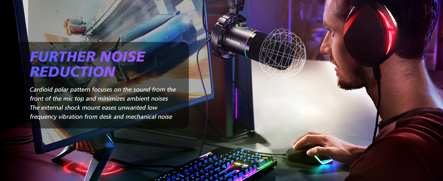 Maono PD200XS Dynamic Microphone USB/XLR Dual Mode Dynamic Microphone ...
