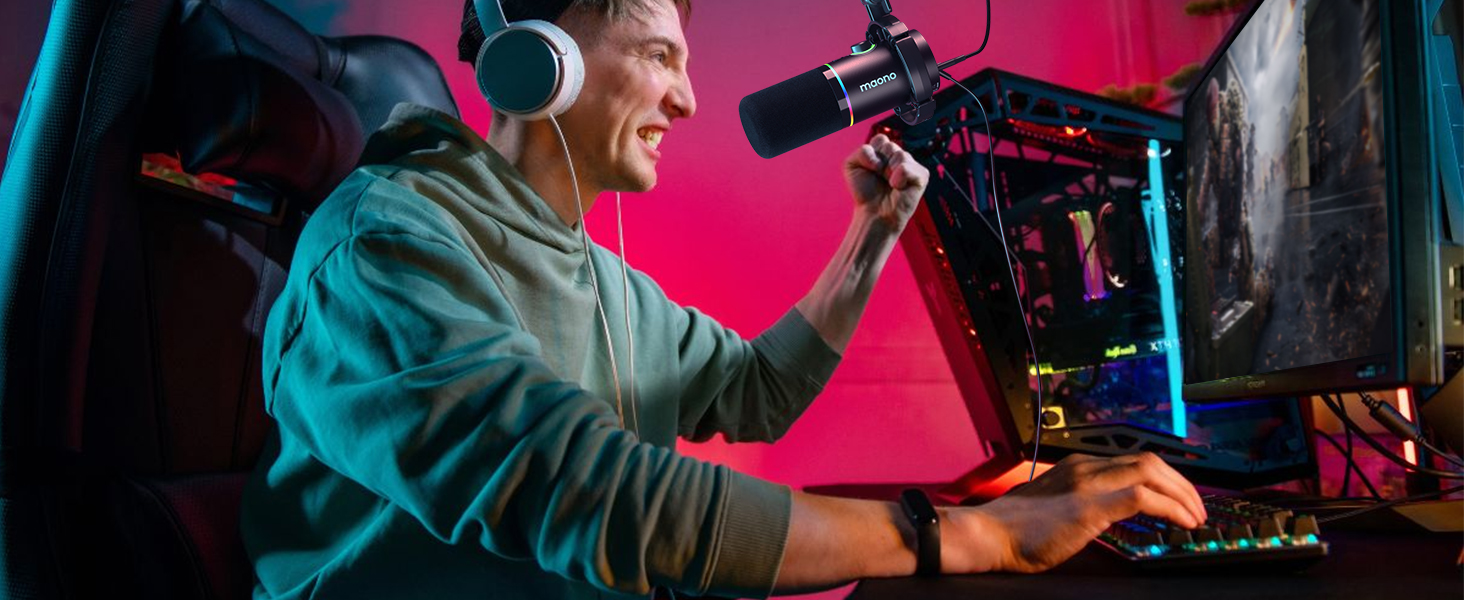 Maono PD200XS Dynamic Microphone USB/XLR Dual Mode Dynamic Microphone ...