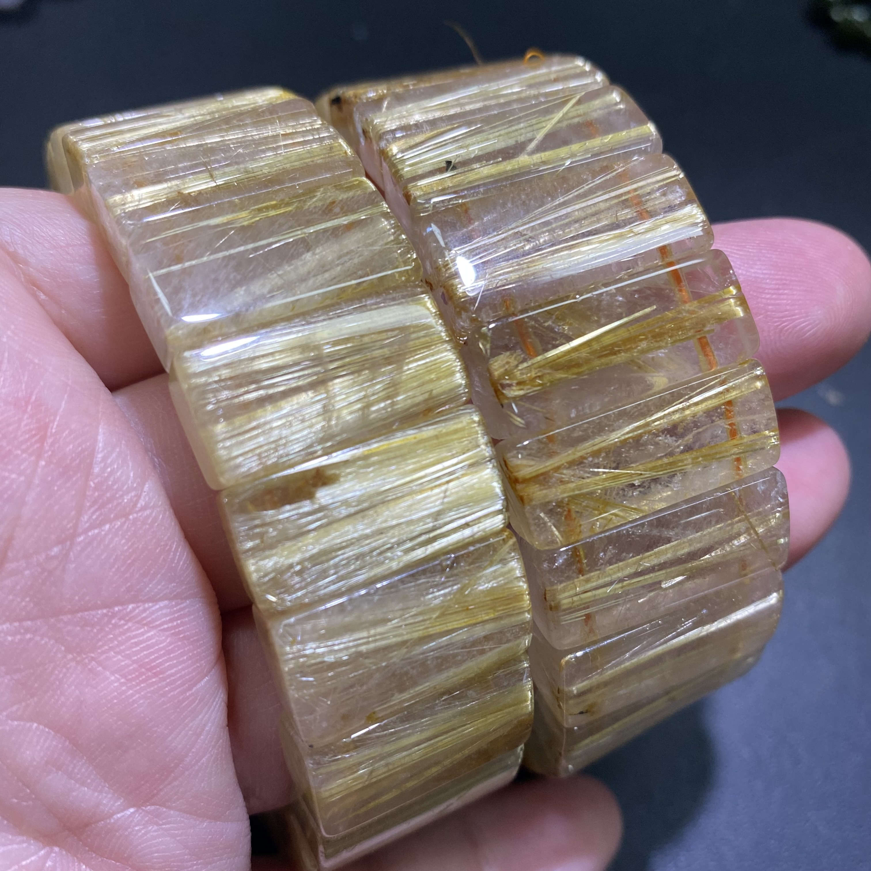 HANLE natural Titanium golden ruti soft bangle with certificate and box ...