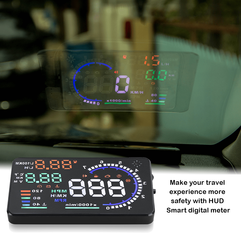 KOMES A8 Car Windshied Reflective Head-Up Display,OBD2 HUD With HD ...