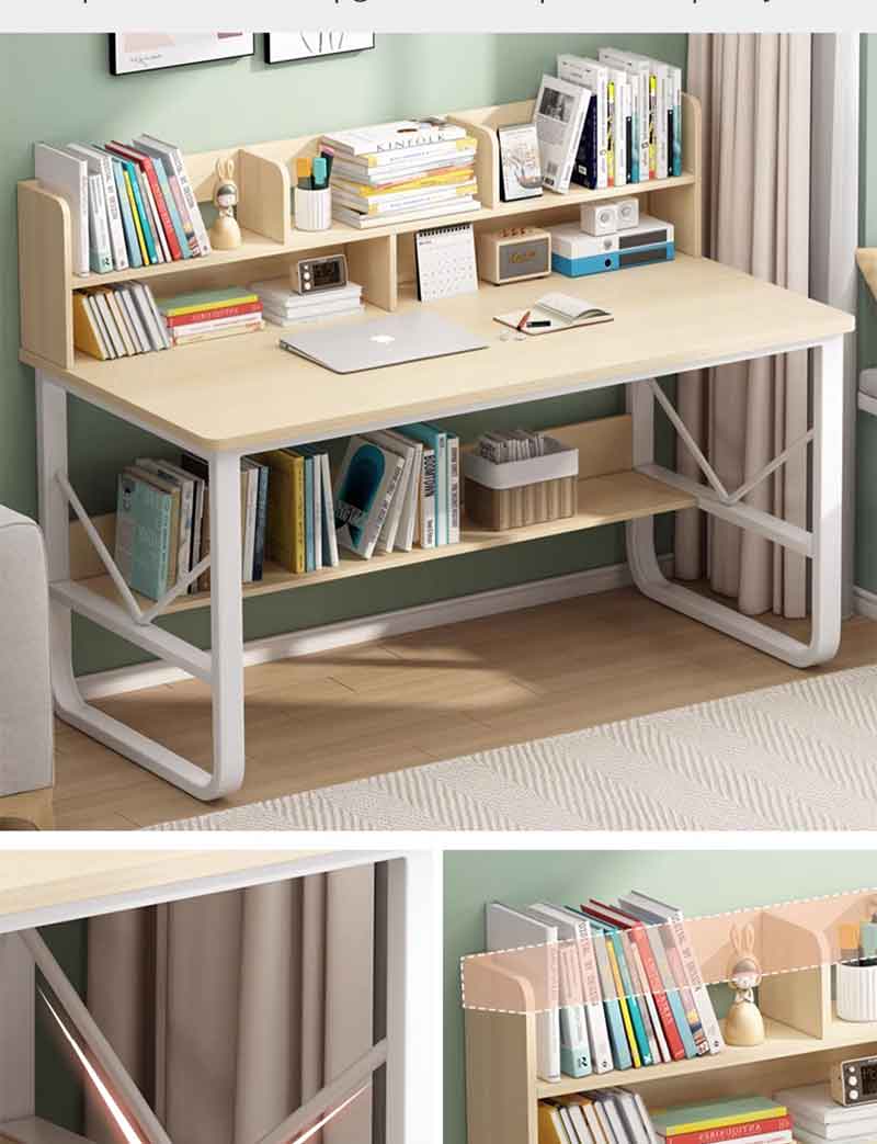 【Low Price Discount】discount Desk Study Table Computer Desk Bookshelf ...
