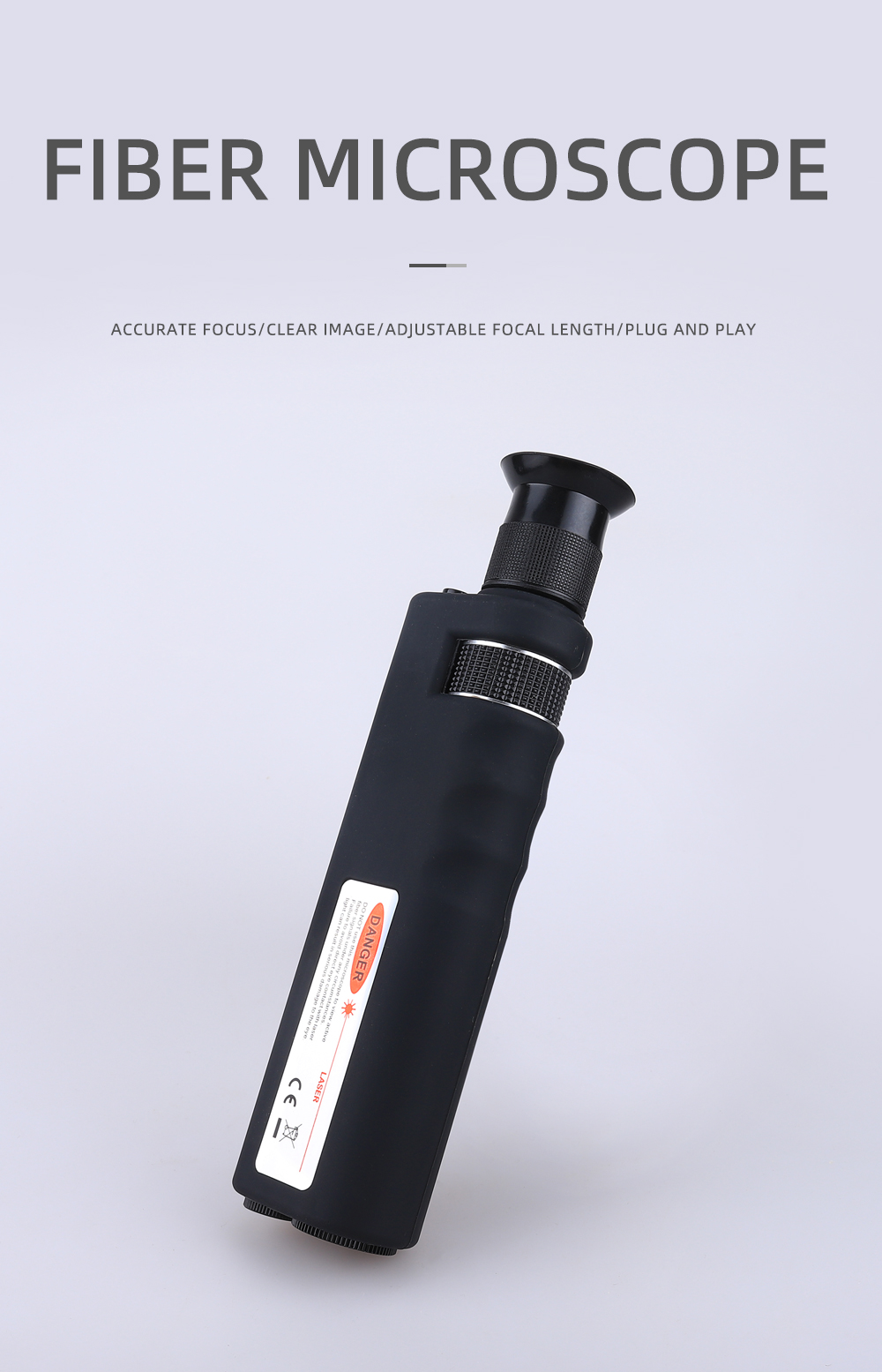 400x Fiber Optic Microscope Scope Magnification Handheld CL Light Fiber ...