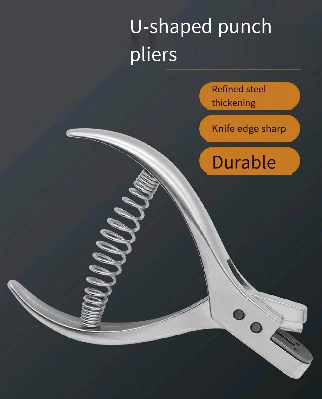 U-shaped Notch Punching Pliers DIY Steel Pattern Hole Notcher Sewing ...