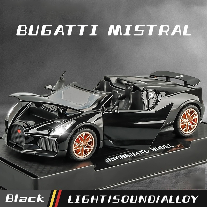 1:32 Scale Bugatti Mistral Alloy Car Model Diecast Car Sound Light Car ...
