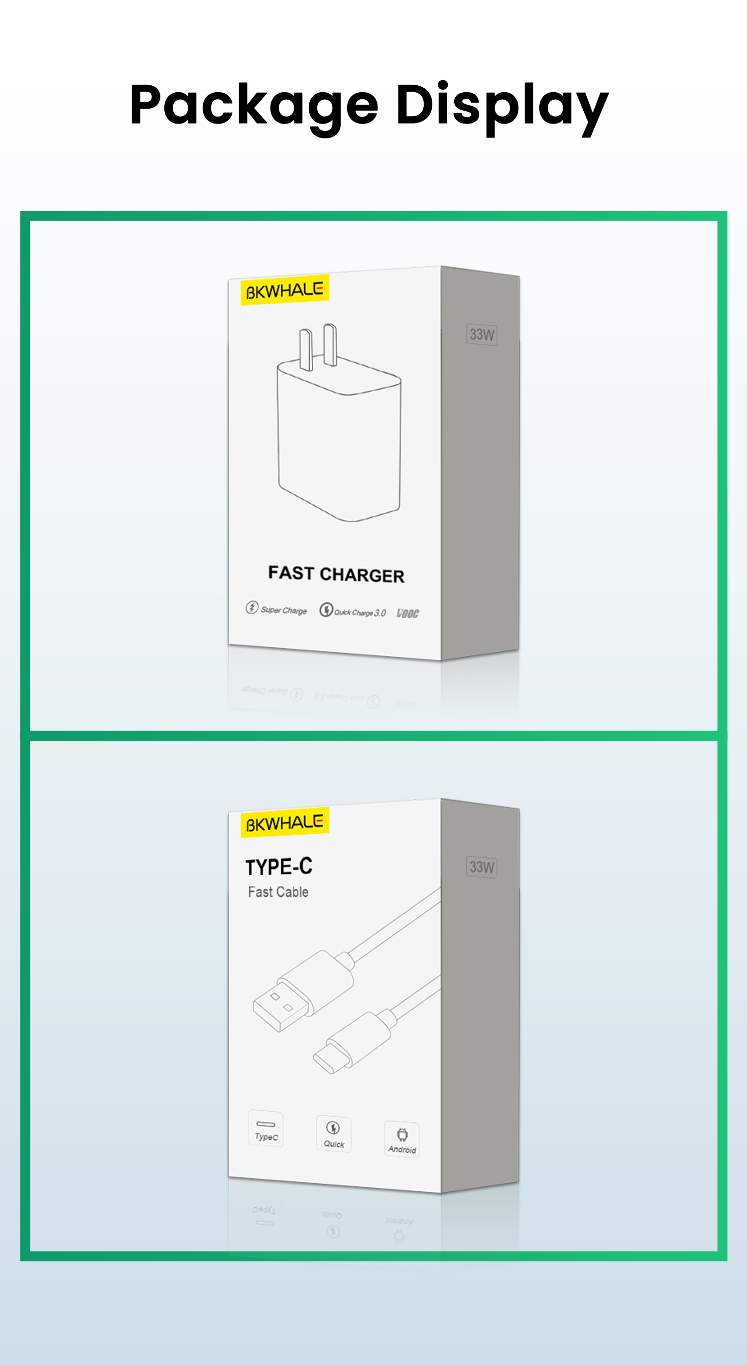 BKWHALE 30W / 33W / 67W / 80W Fast Charger Super VOOC Type-C Cord ...
