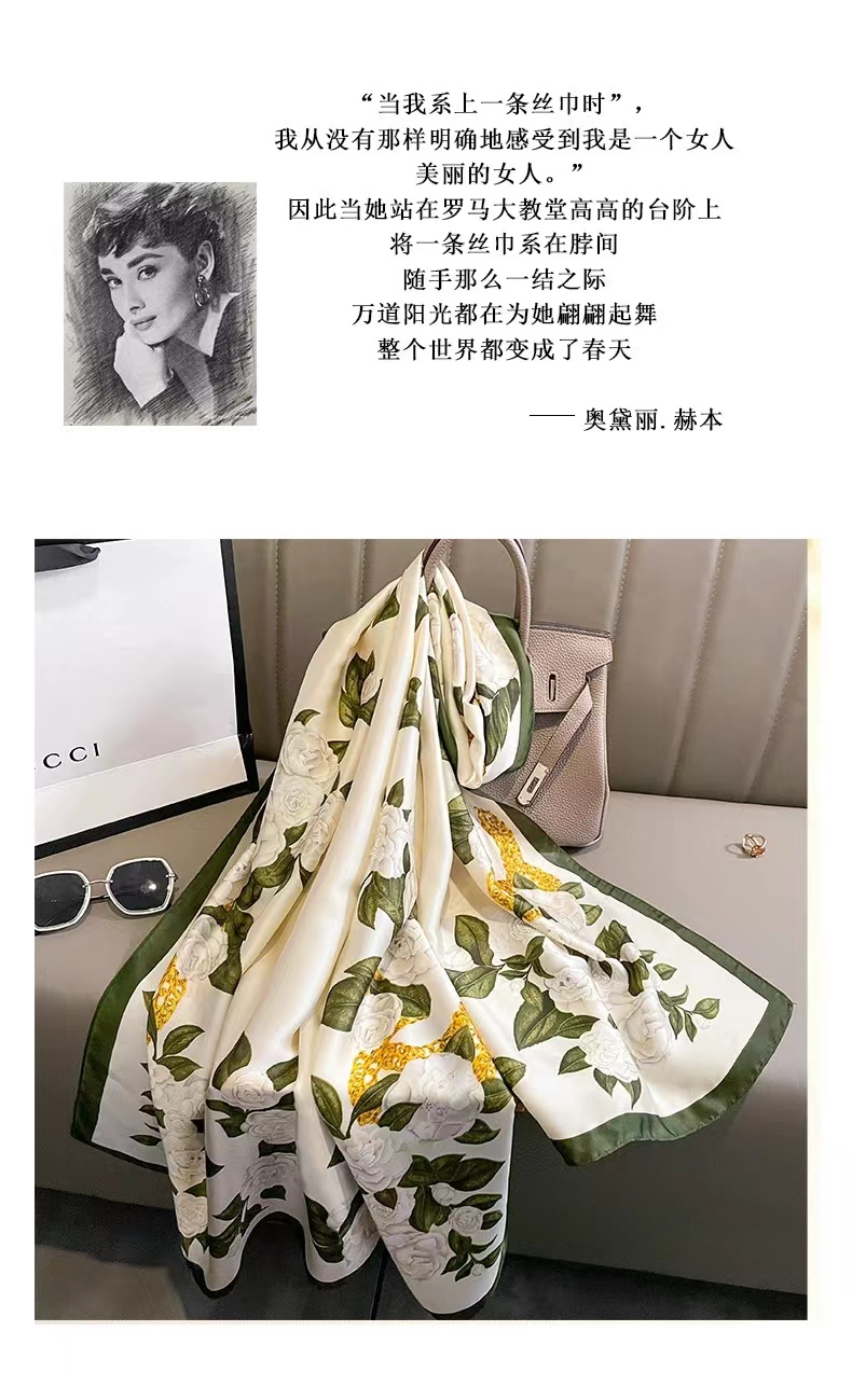 New Design Style Silk Scarves Women Spring Summer Korean Version All ...