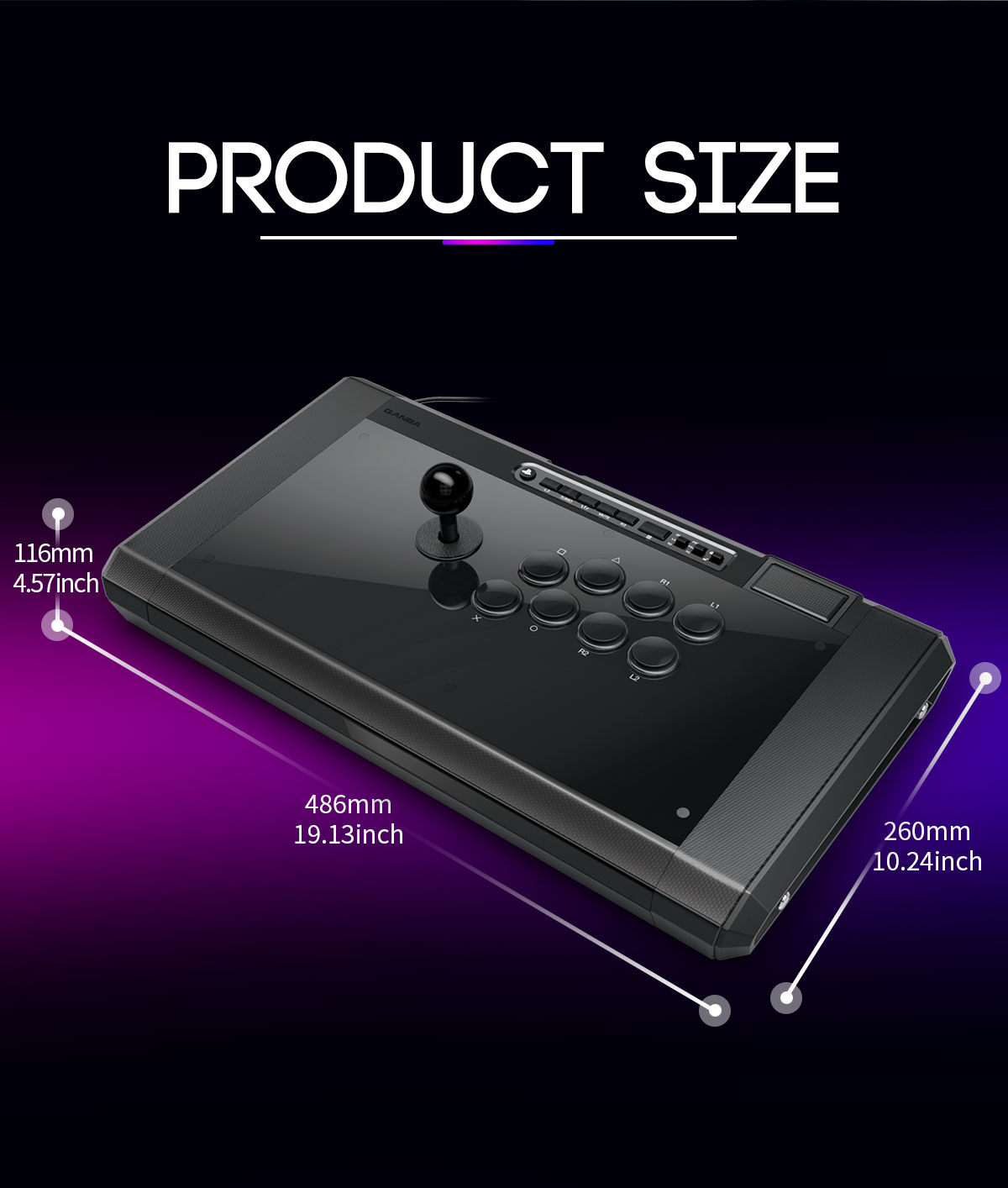 QANBA Q7 Obsidian 2 Arcade Joystick Game Fighting Stick for PS4/PS5/PC ...