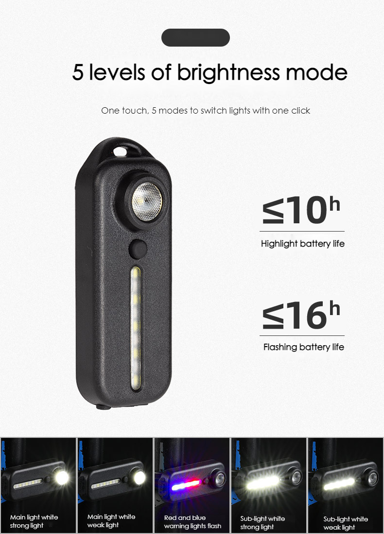 New keychain light Type-C rechargeable outdoor emergency warning light ...