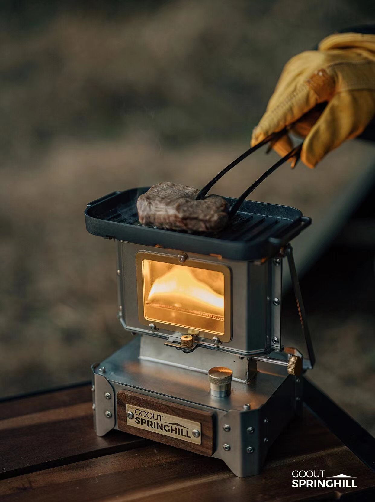 Springhill Springhill Glass Viewing Fire Oil Lamp Stove Heater Outdoor ...