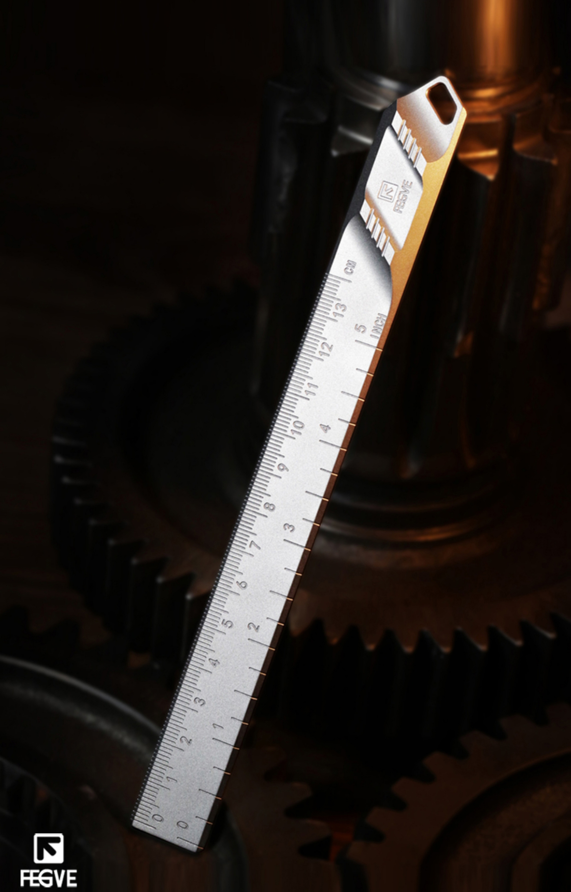 CNEDC Black Titanium Alloy Ruler Graduated Scale High-end Tool Ruler ...