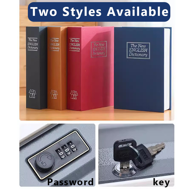 【Ship in 24h】4 Size Password Safe Box with Key Creative mini Cash Vault ...