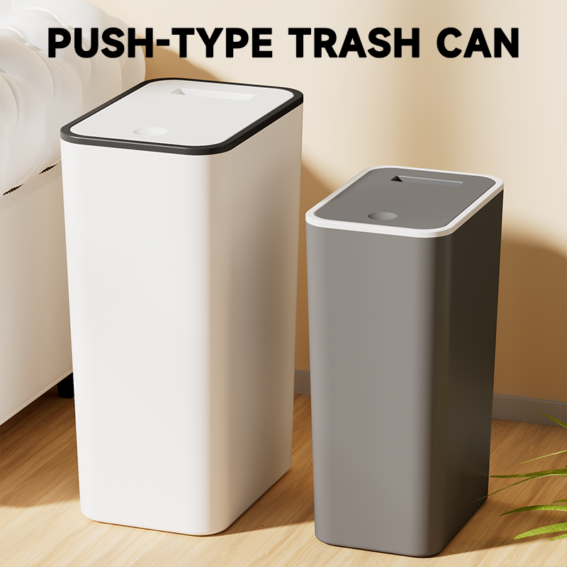 IMUTO Nordic Trash Can Trash Bin With Cover Large Press-type ...