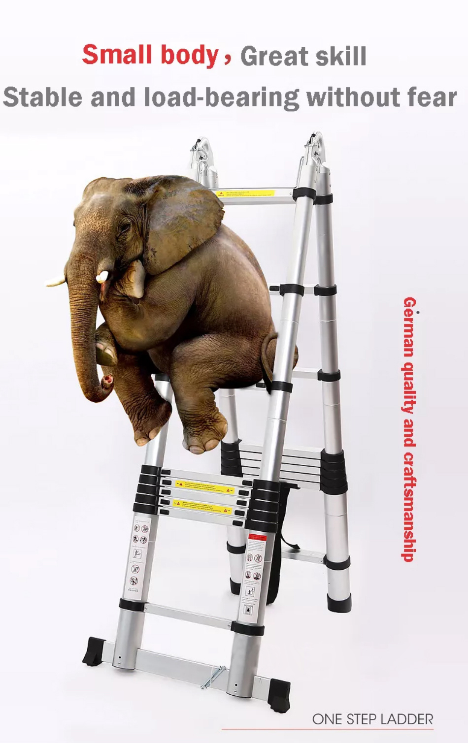 4.4M Ladder aluminum adjustable,Aluminum Telescopic Ladder,folding ...
