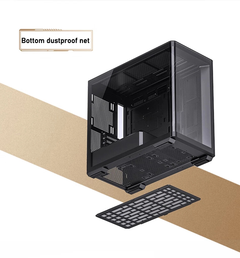 JONSBO D300 MATX Case Curved Tempering Glass Sea View Room Desktop PC ...