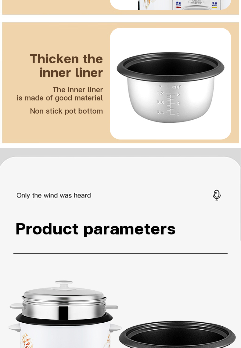 TOREAD rice cooker 1.5L 2L 3L rice cooker with steamer samll mini rice ...